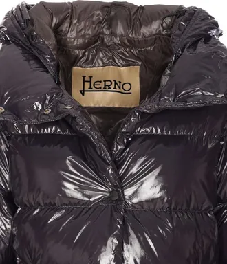 Herno Womens Press-Stud Fastening Hooded Coat Aw25 W