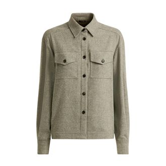 Kiton Overshirt aus Wolle und Kaschmir - - Jackets - Damen - Gr&uuml;n - M