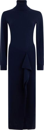 P.A.R.O.S.H. P.a.r.o.s.h., Femme, Robes, Bleu, Taille: 38 FR Robe Longue &agrave; Col Montant