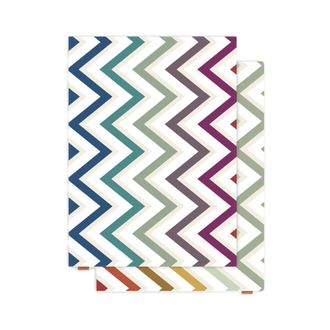 Missoni Home Wei&szlig;es Zickzackmuster Set aus Zwei - - Accessories - Damen - Mehrfarbig - ONE SIZE