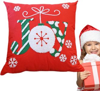 Generic Kissenh&uuml;lle, bestickt - 46 x 46 cm, Hirsch Schneeflocke, Heimbedarf, dekorative Kissenbez&uuml;ge, Weihnachten, f&uuml;r Neujahr, Lesen, Sitzen, Schlafen, Spiel