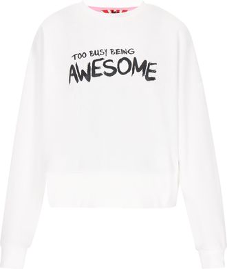 Mymo Sweatshirt Frauen Wei&szlig;