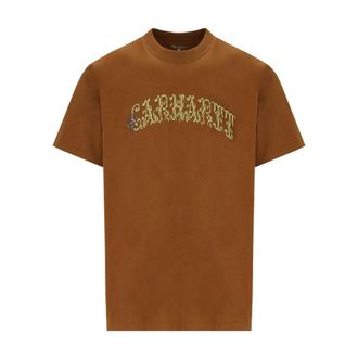 Carhartt Work in Progress Monogram T-Shirt - - Tops - Herren - Braun - M