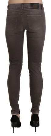 Ermanno Scervino Womens Brown Low Waist Skinny Slim Trouser Cotton Jeans