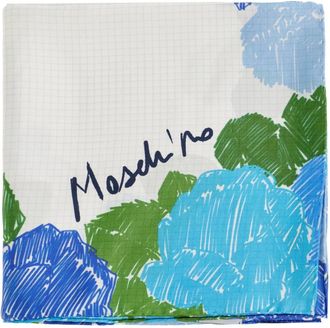 Moschino unisex, Accessoires, Blanc, Taille: ONE Size Foulard en soie