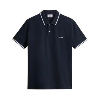 Woolrich Polo Monterey Melton - Homme - Tops - Bleu - Taille: S