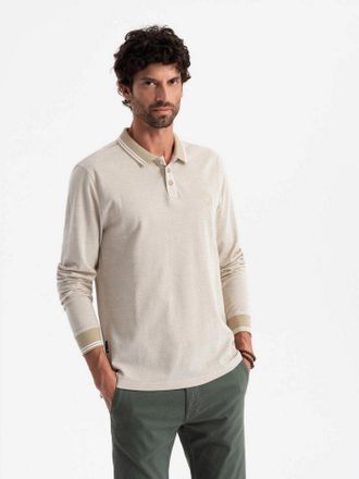 Ombre Langarm-Poloshirt Herren-Polo-Langarm