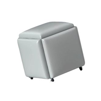 Generic Leichte Nesthocker aus Leder, stapelbarer 5-in-1-W&uuml;rfelstuhl, for Versammlungen im Wohnzimmer, Balkon, Innenhof, kleine R&auml;ume(Color 4,35x35x35cm)