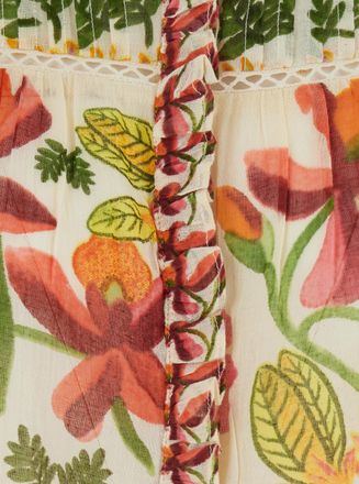 Derhy Floral-Printed Cotton Shirt - White