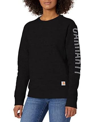 Carhartt Work in Progress Clarksburg Graphic Crewneck Sweatshirt Maillot de surv&ecirc;tement, Asphalt Heather NEP, XL aux Femmes