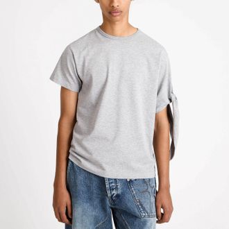 J.W.Anderson Graues T-Shirt mit geknotetem &Auml;rmel