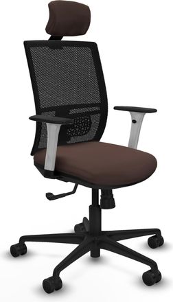 Piqueras y Crespo Schreibtischstuhl, verstellbare Armlehnen, h&ouml;henverstellbare Lendenwirbelst&uuml;tze und h&ouml;henverstellbares Kopfteil, ausgestattet mit 4 Positionen, Schwar