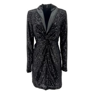 Ralph Lauren Gathered Sequin Midi Dress - - Dresses - Damen - Schwarzk - M