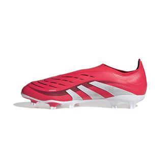 adidas Unisex Predator League Laceless Firm Ground/Multi Ground Football Boot, Lucid Red/Cloud White/Core Black, 40 2/3 EU