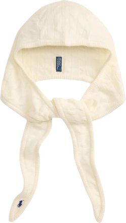 Ralph Lauren Kapuzen-Schlauchschal aus Woll-Kaschmir-Zopfstrick - - Accessories - Damen - Wei&szlig; - ONE SIZE