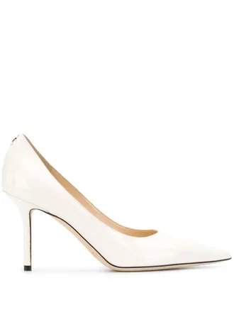 Jimmy Choo London escarpins Love 85 mm en cuir verni - Blanc