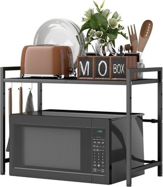 Blossom Etag&egrave;re de Cuisine,Meuble Rangement,&Eacute;tag&egrave;re de Cuisine &agrave; 2 Niveaux,Cadre en Acier,pour Four &agrave; Micro-Ondes - Blossom