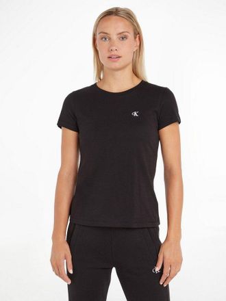 Calvin Klein Jeans T-Shirt CK EMBROIDERY SLIM TEE mit gesticktem CK Logo auf der Brust