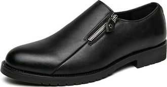 Generic Mocassins à enfiler pour homme - Deux tons - Style bateau décontracté, Noir, 39 2/3 EU