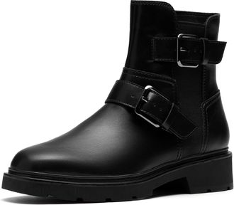 Clarks Premium Damen Lauryl Bay Mode-Stiefel, Schwarzes Leder, 36 EU
