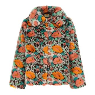 Farm Rio Faux Fur Coat - - Jackets - Damen - Mehrfarbig - XS