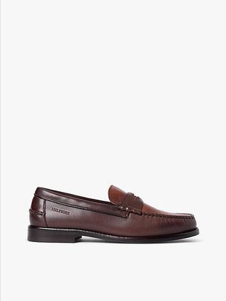 Tommy Hilfiger Mocassins en cuir &agrave; logo en relief
