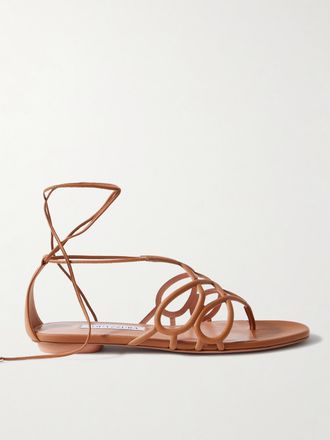 Aquazzura Sandales En Cuir Infinito - Marron