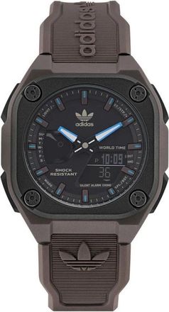 adidas Homme, Accessoires, Brun, Taille: ONE Size Montre Marron en Silicone