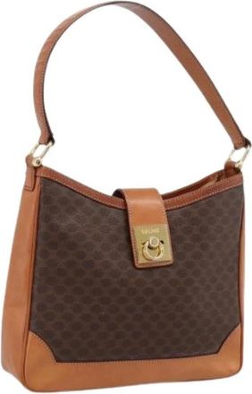 Celine Pre-owned Vintage Macadam Canvas Shoulder Bag - Femme - Pre-owned - Brun - Taille: ONE Size