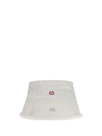Gucci Boys Cotton Bucket Hat White E Hairbands
