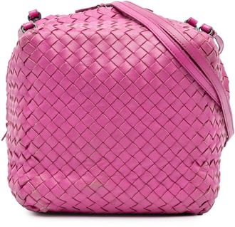 Bottega Veneta Hobo Bags - Nappa Intrecciato Cube Crossbody - Gr. unisize - in Gold - f&uuml;r Damen