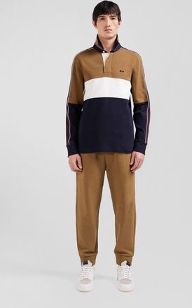 Eden Park Maillot Manches Longues En Coton Noisette Broderie Dos Et Passepoil Coupe Regular