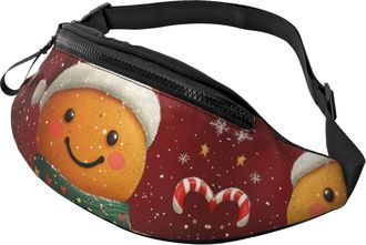 Generic Mit Rei&szlig;verschluss H&uuml;fttaschen Weihnachtsdruck Lauftasche H&uuml;fttaschen G&uuml;rteltasche F&uuml;r Wandern Camping Hundetraining 14X35Cm