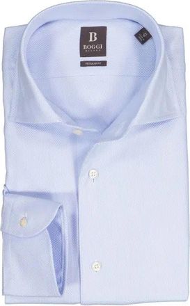 Boggi Milano Herren Hemd blau Baumwolle