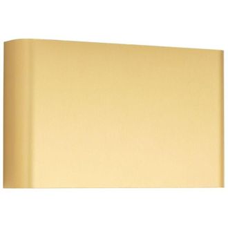 Licht-Erlebnisse Wandlampe Aluminium G9 b: 25 cm Up Down in Gold 2-flammig eckig Modern