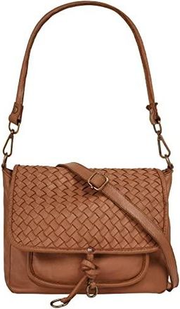 Samantha Look Sac à bandoulière Femme cuir véritable | Fabriqué en Italie | sac en cuir vintage | Sac à main au design tressé | Sac bandoulière 2en1 021378