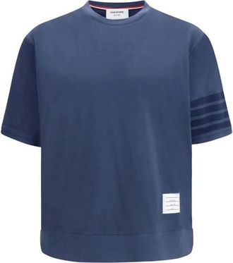 Thom Browne Homme, Tops, Bleu, Taille: M Cotton Sportswear Jacket