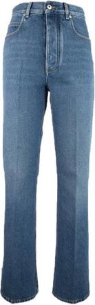 Bottega Veneta Femme, Jeans, Bleu, Taille: 34 FR Jean &Eacute;vas&eacute; Indigo Moyen