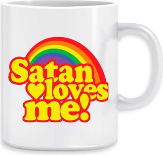 Vendax Satan Loves Me! Kaffeebecher Becher Tassen Ceramic Mug Cup