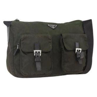 Prada Sac bandouli&egrave;re en nylon Pre-owned - Femme - Pre-owned - Vert - Taille: ONE Size