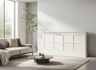 Maison Belfort home24 Sideboard II 191 x 84 x 49cm Wei&szlig;/Pinie wei&szlig; lackiert