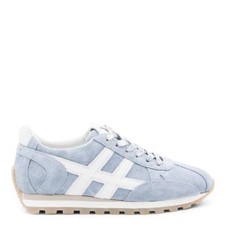 Hogan Low-Top Sneaker - Denim Upper Sneakers With Lace-Up Design - Gr. 36,5 (EU) - in Wei&szlig; - f&uuml;r Damen