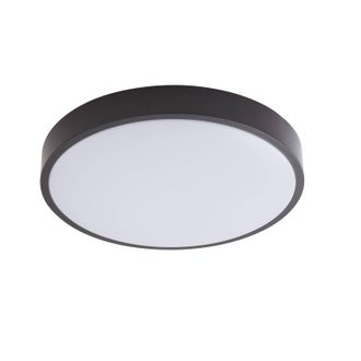 Lindby LED Deckenleuchte Medon (Modern) in Schwarz aus Metall (1 flammig,) - Lampe Deckenlampe Badezimmerleuchte