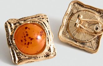 Mango Set 2 boucles doreilles combin&eacute;es or - Femme - Taille unique - MANGO