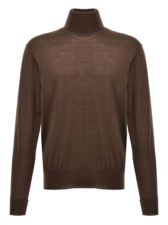 Pantaloni Torino pull &agrave; col montant - Marron