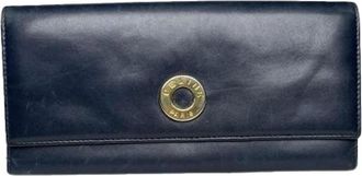 Celine unisex, Pre-owned, Bleu, Taille: ONE Size Portefeuille en cuir vintage Pre-owned