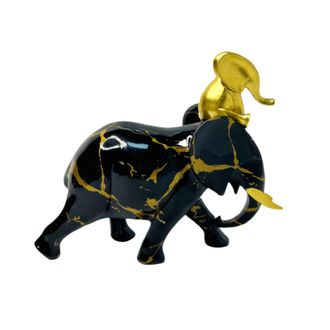 Generico Elefantenfiguren, Skulptur aus Harz, f&uuml;r Ausstellung, Heimdekoration mit Elefantenfiguren - f&uuml;r Desktop-Dekoration, Wohnzimmer, B&uuml;ro, Eingang, Kinderg