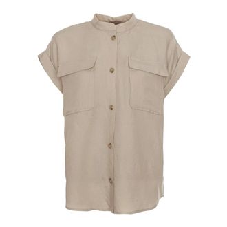 Woolrich Oversized Leinenmischgewebe Hemd - - Blouses & Shirts - Damen - Beige - S