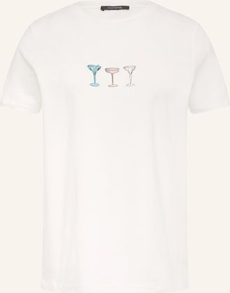 Comma Comma T-Shirt Mit Schmucksteinen weiss