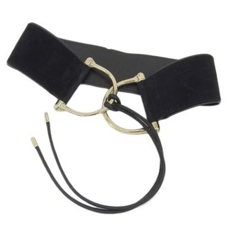 Gucci Pre-owned Wildleder Breitg&uuml;rtel Schwarz Gold XS - - Pre-owned - Damen - Schwarzk - ONE SIZE